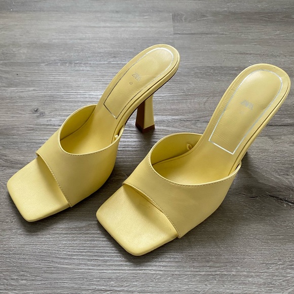 Zara | Shoes | Zara Square Toe Heels | Poshmark
